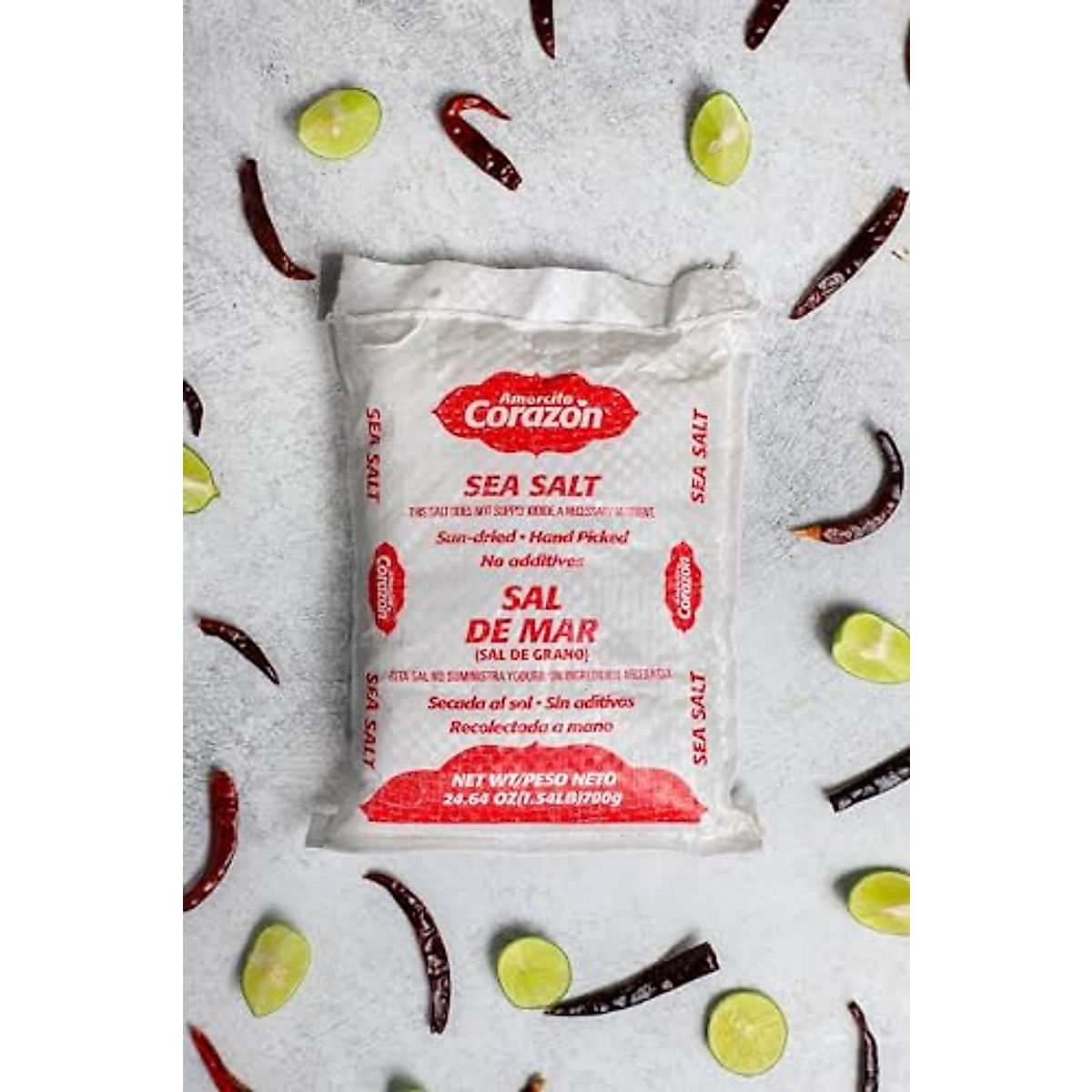 Amorcito Corazón - Coarse Sea Salt, Natural Salt From México - 700gr (2 pack)