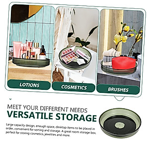 Zerodeko rotatable Tray Organizer Round Cosmetic Storage Tray Turntable Rack Bathroom Storage Tray Kitchen Lazy Susans Fridge Round Stand Spice Rack to Rotate Household Storage Rack The pet