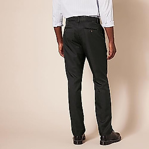 Amazon Essentials Men's Slim-Fit Flat-Front Dress Pant, Black, 34W x 30L