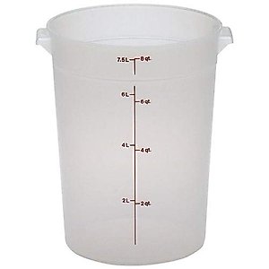 Cambro RFS8PP190 Round Storage Container 8 Qt, 6 Pack