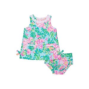 Lilly Pulitzer Baby Girl's Baby Lilly Shift Dress (Infant) Seasalt Blue Fruity Flamingo 18-24 Months