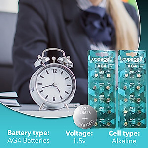 20 x LOOPACELL AG4 LR626 377 1.5V Alkaline Watch Batteries