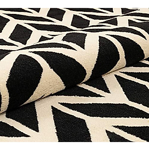 Well Woven Chevron Black 2' x 7'2" Runner Rug Carpet