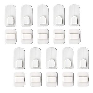 PHITUODA 10 Set Remote Control Holder Hook Wall Mount Self Adhesive TV Air Conditioner Remote Control Hook