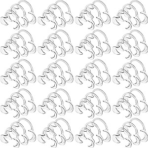 60 Pieces C Shape Teeth Whitening Cheek Retractor Autoclavable Dental Mouth Opener Clear Disposable Dental Lip Cheek Retractor for Dentist, Mouthguard Challenge Game, 20 Medium, 20 Large, 20 Small