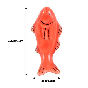 6 Pcs Fish Chopstick Rest Ceramic Japanese Chopsticks Holder Rack Dinner Spoon Fork Knife Holder Dinnerware Stand Decoration (Random Style)