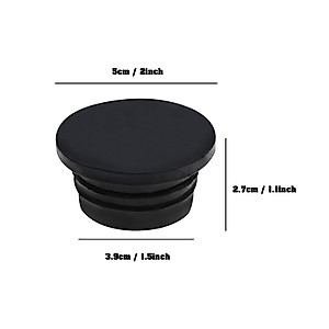 Micro Traders 2PCS Pool Ladder Rubber Bumper 39mm Ladder Stopper Cushion Buffer Guard Plug for 42mm Ladder Diameter Swimming Pool Ladder Accessories Black