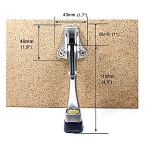 Everyday 2 Packs Kick Down Door Stop Door Stopper with One Touch Adjustable Height and Rubber Tip 4 Inches, Door Stops