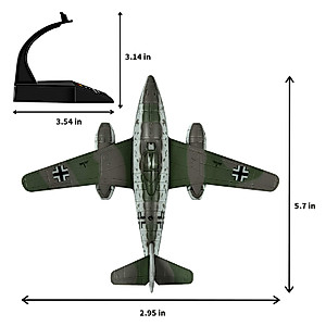 HANGHANG 1/72 Messerschmitt Me 262A Fighter Attack Plane Diecast Military Models Metal Airplane Models for Collection or Gift