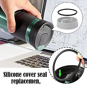 pulunto 4Pcs Replacement Gasket for Contigo Snapseal Byron Travel Mug 16oz & 20oz, Silicone Lid Seal Leak-Proof for Contigo Coffee Travel Tumbler