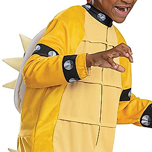 Bowser Costume Hooded Jumpsuit, Official Super Mario Character Costume for Kids, Size (14-16)