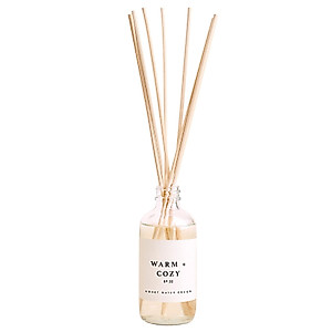 Sweet Water Decor Warm and Cozy Reed Diffuser Set | Orange Peel, Cinnamon, Ginger, Clove, Cypress Scented Air Freshener | Fragrance Gift Sets | Housewarming Gifts | Decorative Scent Sticks