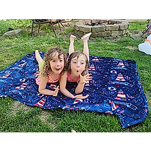 Summertime by The Shore by Décor&More Extra Soft Microplush Throw Blanket (50" x 60") - Lighthouse
