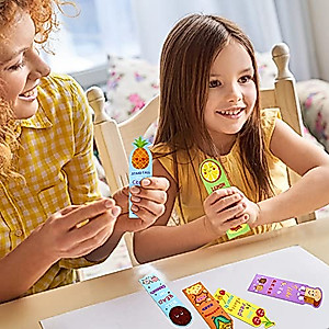 Aphrordity 36 Pieces Bookmarks for Kids Scratch and Sniff Bookmarks Food and Fruit Scented Bookmark for Enhances Children's Interest in Reading and Enhances The Reading Environment.12 Styles