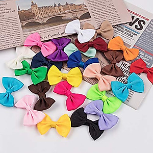 XIMA 48PCS(24pairs) Dog's Hair Bows Clips,Small Handmade Hair Accessories Bow Pet Puppy for Doggies Cat Kitten Rabbit Grooming Accessories (Mixcolors-48pcs Bows Hair Clip)