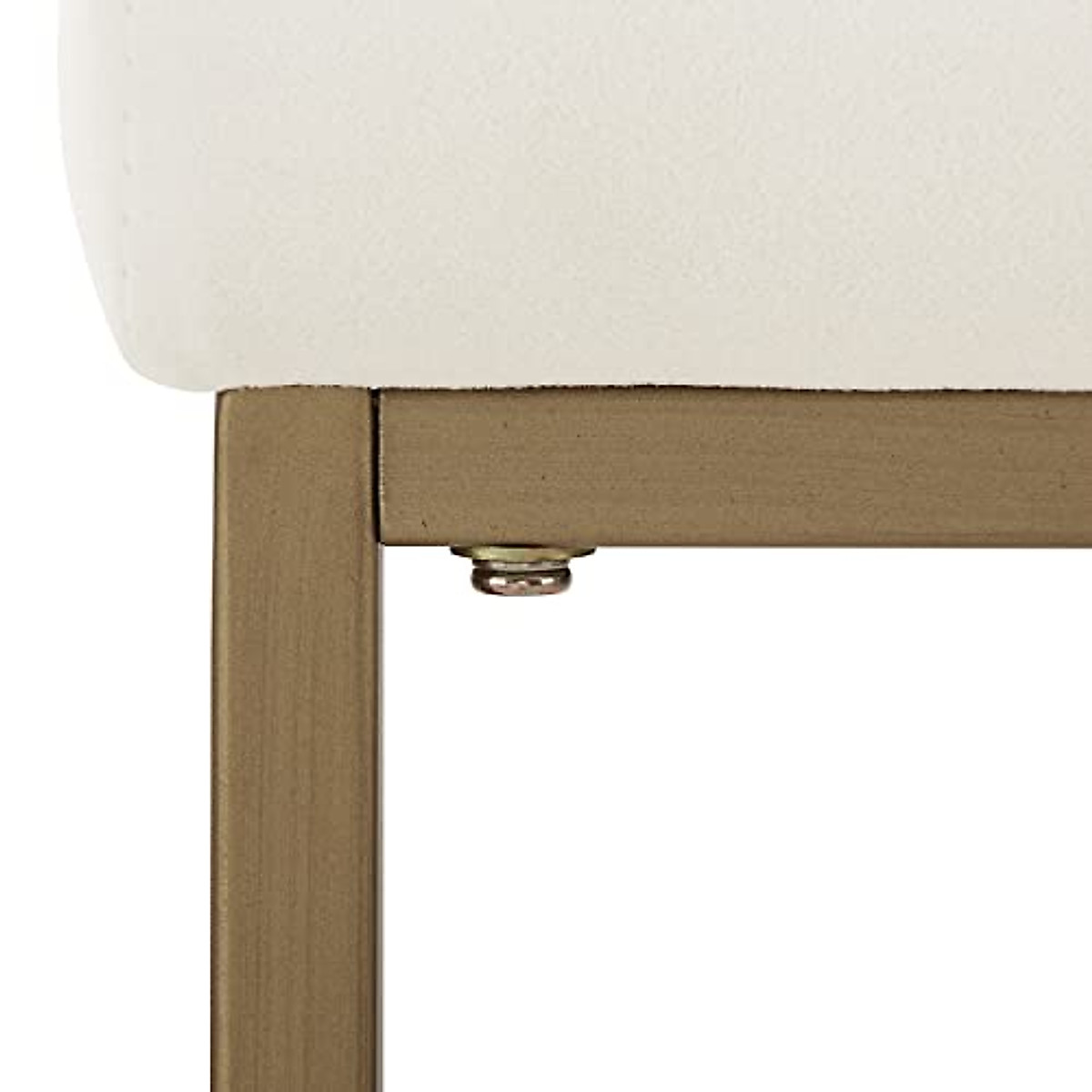Crosley Furniture Harlowe Bar Stool, Set of 2, Creme and Gold