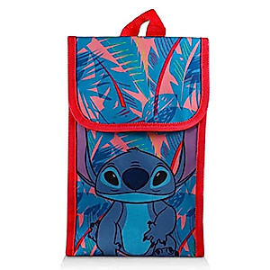 Walt Disney Studio Disney Lilo and Stitch Backpack Lunch Set - Bundle with Lilo Backpack, Lunch Bag, and Water Bottle Plus Stickers and More (Lilo and Stitch School Supplies)