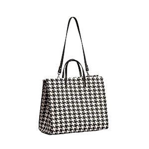 FARZI 2023 New Women's Handbag Tote Bag Commuting Fashion Texture Houndstooth Portable Shoulder Bag