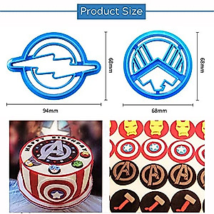 Crethinkaty Plastic Cookie Cutters,6 Pieces Fondant Cutter Set,Cartoon Biscuit Cutter,Cartoon Cookie Impression Cutter,Sugar Craft Cake Decoration