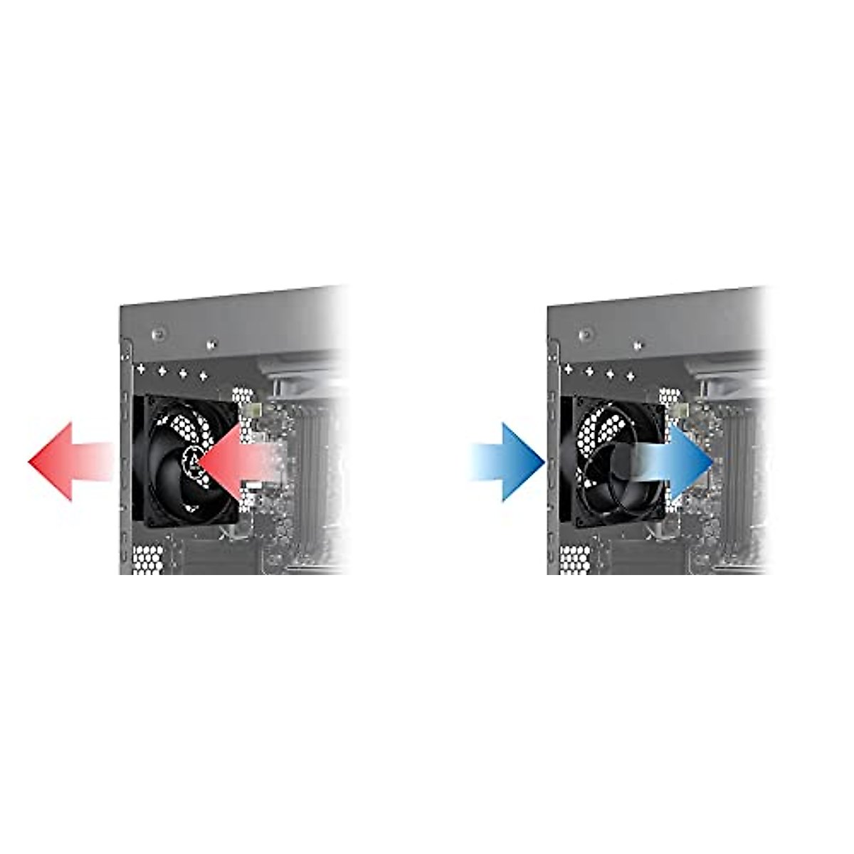 ARCTIC P12 PWM - 120 mm Case Fan with PWM, Pressure-optimised, Quiet Motor, Computer, Fan Speed: 200-1800 RPM - Black, Transparent