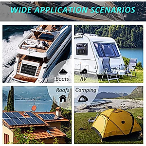 AUECOOR 720W Solar Kits 6pcs 120Watt 12Volt Solar Panel Moncrystalline Module 60A Charge Controller Extension Cable Mounting Brackets for RV Trailer Camper Marine Off Grid