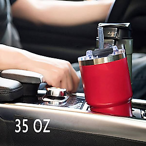 Tumbler Lids Replacement Design for YETI Rambler 35 oz Straw Mug,for YETI Tumbler 30 oz Black