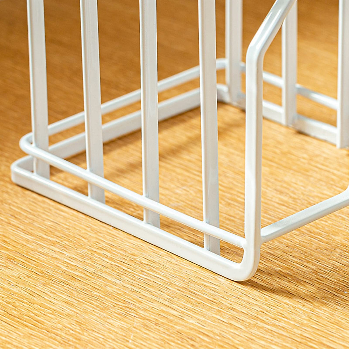 HAOCESS Pot Lid Organizer, Cutting Board Rack, Kitchen Shelf Chopping Board Rack, Kitchen Countertop Drain Storage Shelf, Bedroom Study Bookshelf Desk Organization (White)