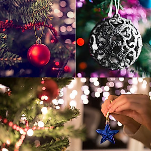 101 Pcs Christmas Tree Ornaments Ball Ornaments Set with Shatterproof Christmas Ball Decoration Santa Claus Star Pandent for Xmas Tree, Reusable Hand-held Gift Package (Red)