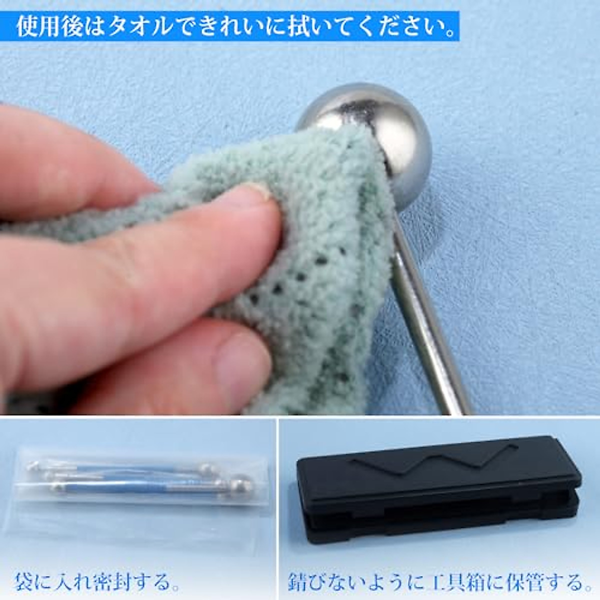 SPEEDWOX Caulking Tool Metal Ball 4 Pcs Polymer Clay Tool Kit Grout Finisher for Tile Grout Coating Sealant Finishing Fondant Cake Paper Flower Decorating Sculpture Modeling Craft DIY Tool Set