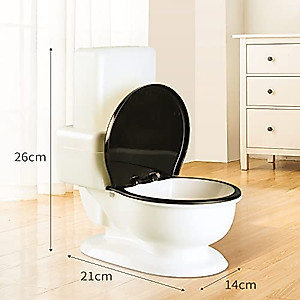 Cat Water Dispenser Toilet Shaped Water Bowl Funny Automatic Toilet Water Bowl Dish Refillable Drinking Fountain for Dogs and Cats