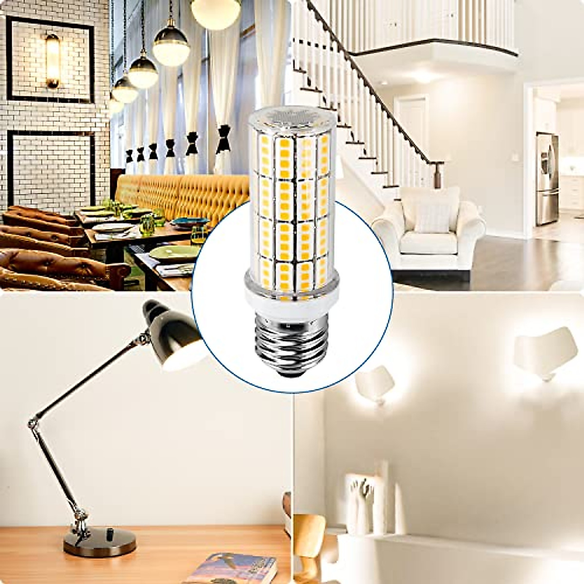 LED Light Bulb 2500lumen 200w Equivalent Super Bright 3000K Warm Daylight White 20W LED Bulbs Waterproof E26/E27 Medium Base for Outdoor Indoor Home Garage Backyard LED Corn Light Bulb Pack of 4