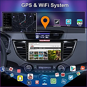 UNITOPSCI 2G 32G Android 11 Car Stereo for Honda CRV 2012 2013 2014 2015 2016 Wireless Apple CarPlay Android Auto 9” Touch Screen GPS Navigation WiFi HiFi Bluetooth FM Car Radio with Backup Camera