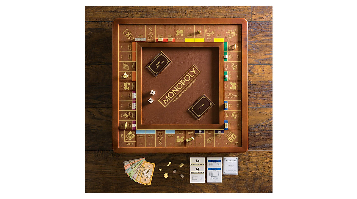 Monopoly Luxury Edition: Premium Burl Wood Cabinet Game