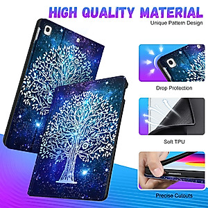 Uppuppy for iPad 9th/8th/7th Generation Case 10.2 Inch Girls Cute Women Folio Smart Cover with Pencil Holder Tree Aesthetic Cool Design Girly Teens Unique Cases for iPad 7/8/9 Gen A2602 A2270 A2197
