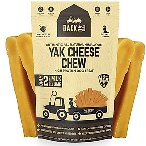 Back 40 Dogs Himalayan Yak Cheese Dog Chews – Long-Lasting Natural Chews for Aggressive Chewers – 2-Ingredient, High Protein, Odorless, Dental Health Treats for Dogs (Large, 4 Pack)