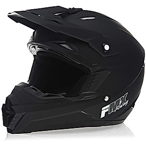 Factory Racing FMX Adult Motocross Dirt Bike Off-Road ATV Motorcycle DOT Approved Matte Black Helmet size 2X-Large