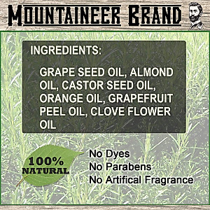 Mountaineer Brand Beard Oil - WV Citrus & Spice Scent - 100% Natural Conditioner and Softener For Men - Hydrates and Moisturizes for Beard Growth - Treats Dry Itchy Beards - 2oz