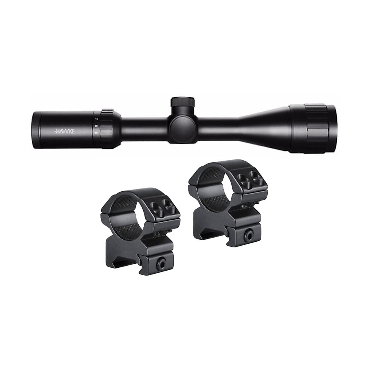 Hawke Sport Optics Vantage 3-9x40 AO Mil Dot Riflescope 14123 and Hawke 2-Pc Medium Weaver Rings Kit