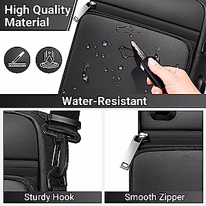Messenger Bag for Men,Compact Small Shoulder Crossbody Bag with USB Charging Port,11.3 Inch Waterproof Lightweight Anti-theft Satchel Side Bags Crossbody Bag for Men Women College Work Travel Casual