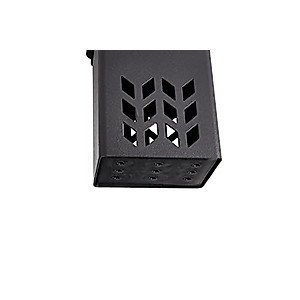 YUET Hair Dryer Holder Hairdryer Station Wall Mounted Spiral Shelf Bracket Stand Hanger Straightener Organizer Blow Storage with Holes Rack For Bathroom Aluminum Professional (Black With Cup)