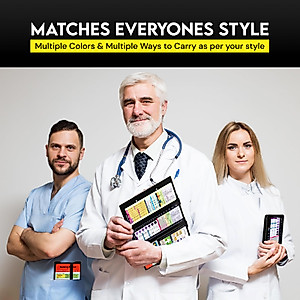 Nursing Clipboard with Nursing and Medical Edition Cheat Sheets 3 Layers Aluminum Foldable Nurse Clip Boards Notepad for Students, Nurses and Doctors (Black)