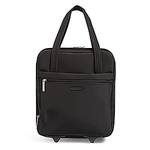 Vera Bradley Women's Softside Underseat Rolling Work Bag, Black, One Size