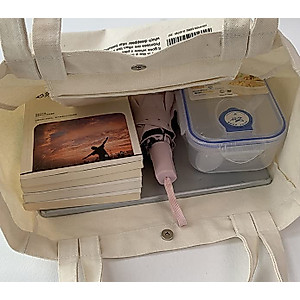 Shopping Bag Tote Bag Canvas Reusable Shoulder Bag handbag with inside pocket for shopper everyday life One Size