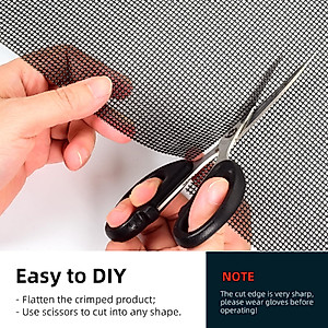 AggAuto Universal 40"x13" Car Grill Mesh - 100x33cm PVC Coated Stainless Steel Automotive Grille Insert Screen Bumper Vent, One of the Most Multifunctional Shape Grids Black