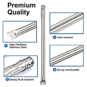 Plowo 67555 Burner Tube for Weber Summit 440 450 Gas Grills, Grill Replacement Parts for Weber Summit Grill Burner Tubes, 5 Pack