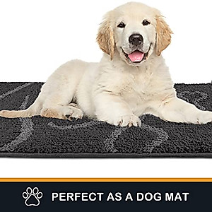 PURRUGS Dirt Trapper Door mat 31.5" x 47", Non-Skid/Slip Machine Washable Entryway Rug, Welcome Mat, Dog Door Mat, Super Absorbent Floor mat for Muddy Wet Shoes and Paws