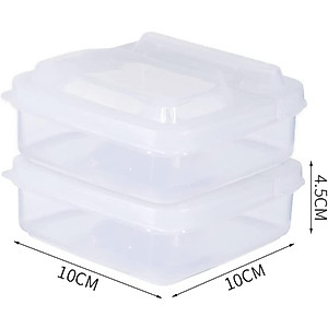 2PCS Sliced Cheese Container for Fridge with Flip Lid,Butter Block Cheese Slice Storage Box,Portable Leakproof Clear Flip Top Storage Box,Vegetable and Fruit Fresh-Keeping Box Food Container Sets