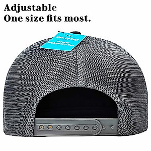 Fishing Gifts for Men Women, Funny Fish Flag Trucker Hat for Fisherman Unique Stuff,Black