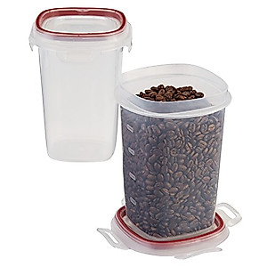 Rubbermaid Lock-Its Divided Food Storage Container with Easy Find Lid, 5.25 Cup, Racer Red