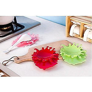 Spoon Rest Holder Silicone Ketchup Shape Holders Splash Spoon Rest by Mustard Kitchen Cooking Aid Cup Holder Creative Gift